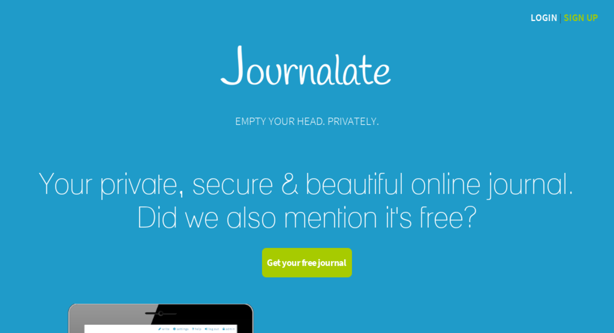 Free secure online journal store