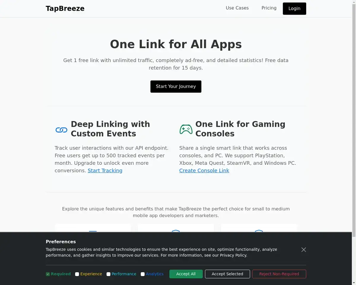 TapBreeze — SaaS Listed on Flippa: Starter SaaS with One Link & Gateway ...
